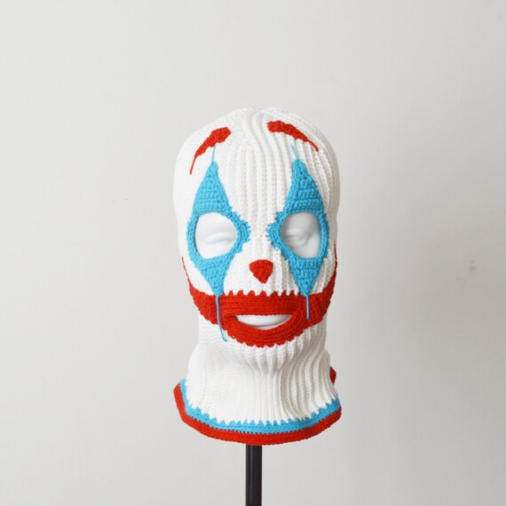 Custom Joker Crochet Clown Ski Mask for Men and Woman Creepy - Etsy