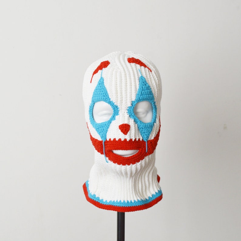 Custom Joker Crochet Clown Ski Mask for Men and Woman Creepy - Etsy
