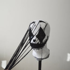 Custom Clown Balaclava Mask With Artistic Fring 3 Holes Crochet Skull ...