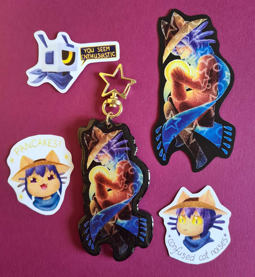 Oneshot Nico and Proto Stickers Acrilyc Charms Keychain - Etsy