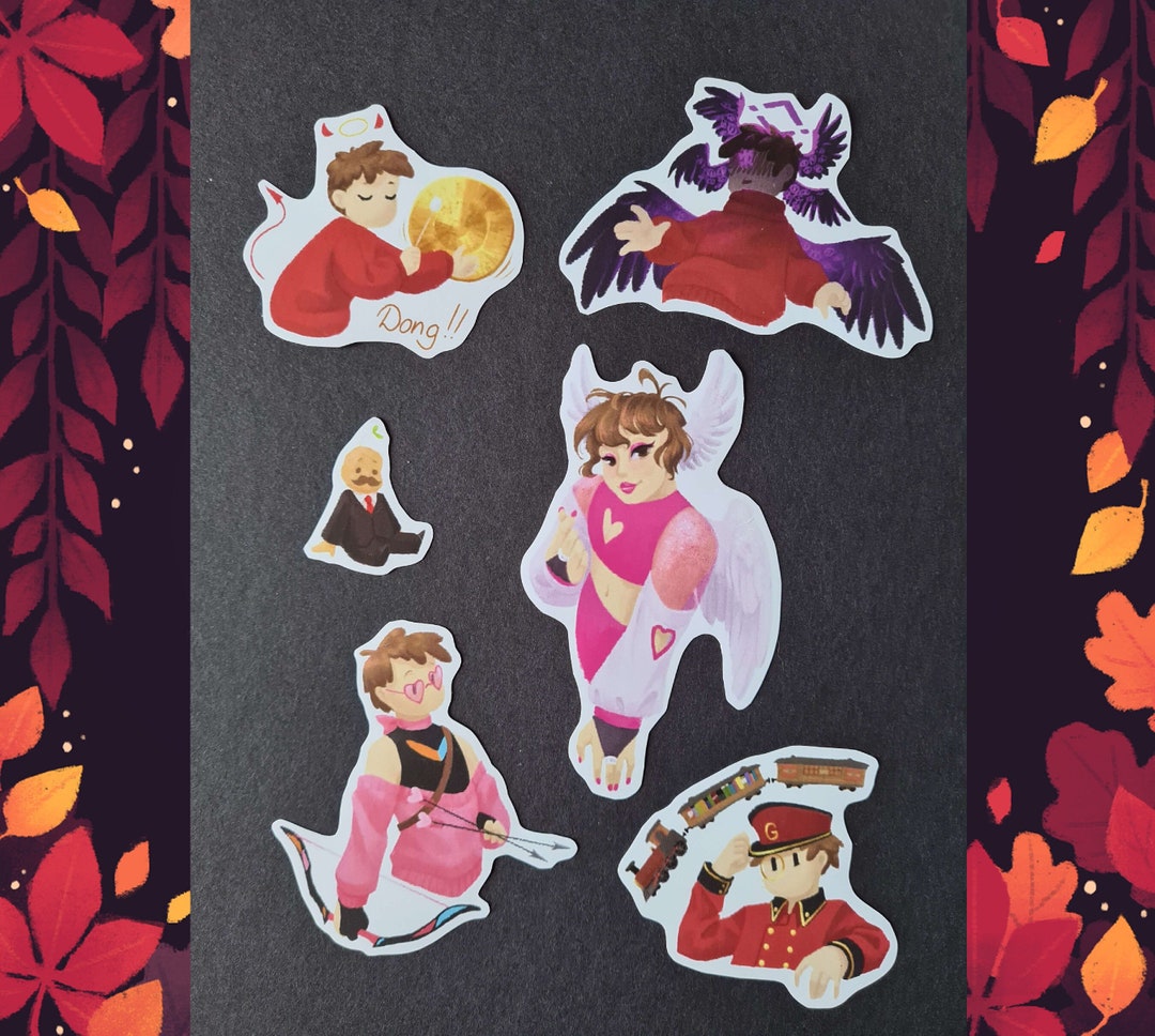 Hermitcraft Grian Watcher Ariana Griande Cute Guy Mumbo Jumbo Stickers ...