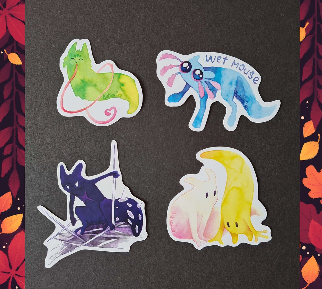 Rain World Stickers Slugcats Monk Survivor Saint Spearmaster Rivulet ...