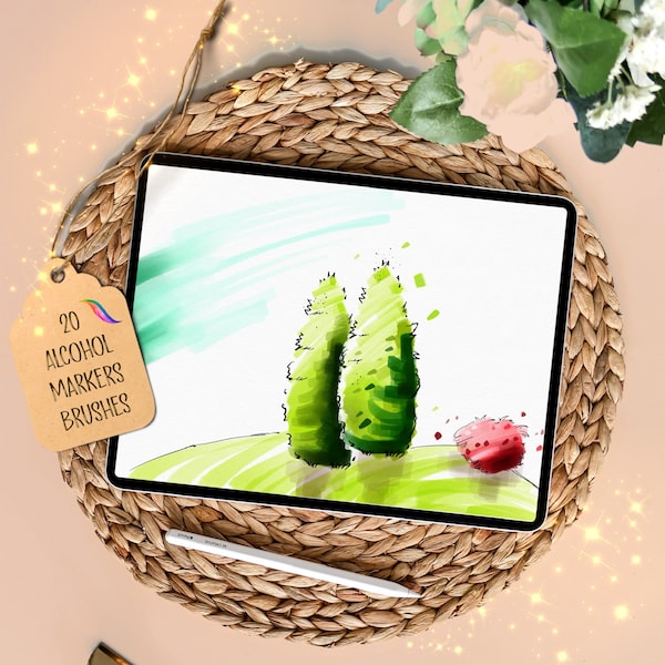 Alcohol Marker Procreate - Etsy