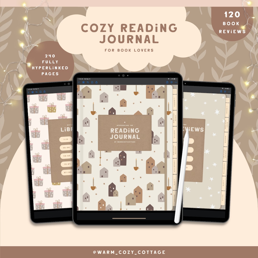 Cozy Digital Reading Journal | Reading Planner | Reading Digital ...