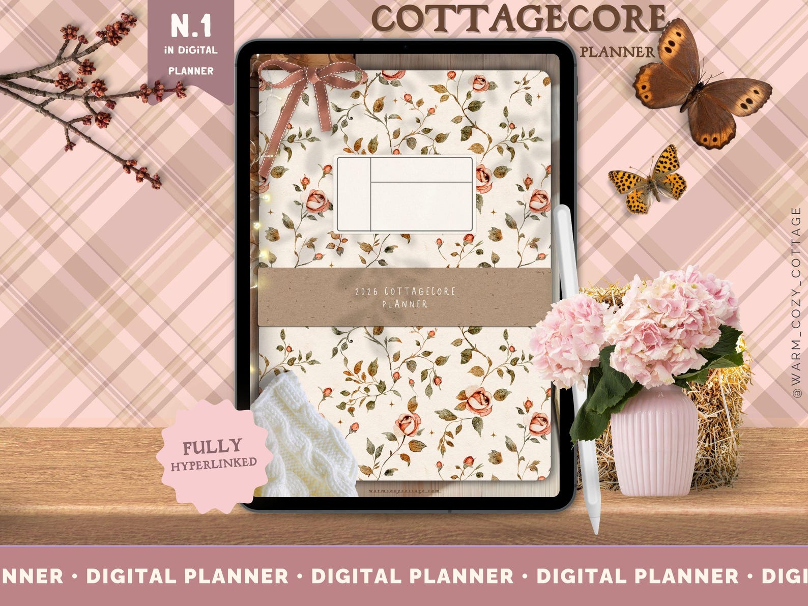 2026 Cottagecore Digital Planner, Goodnotes iPad Planner (PDF) - Etsy