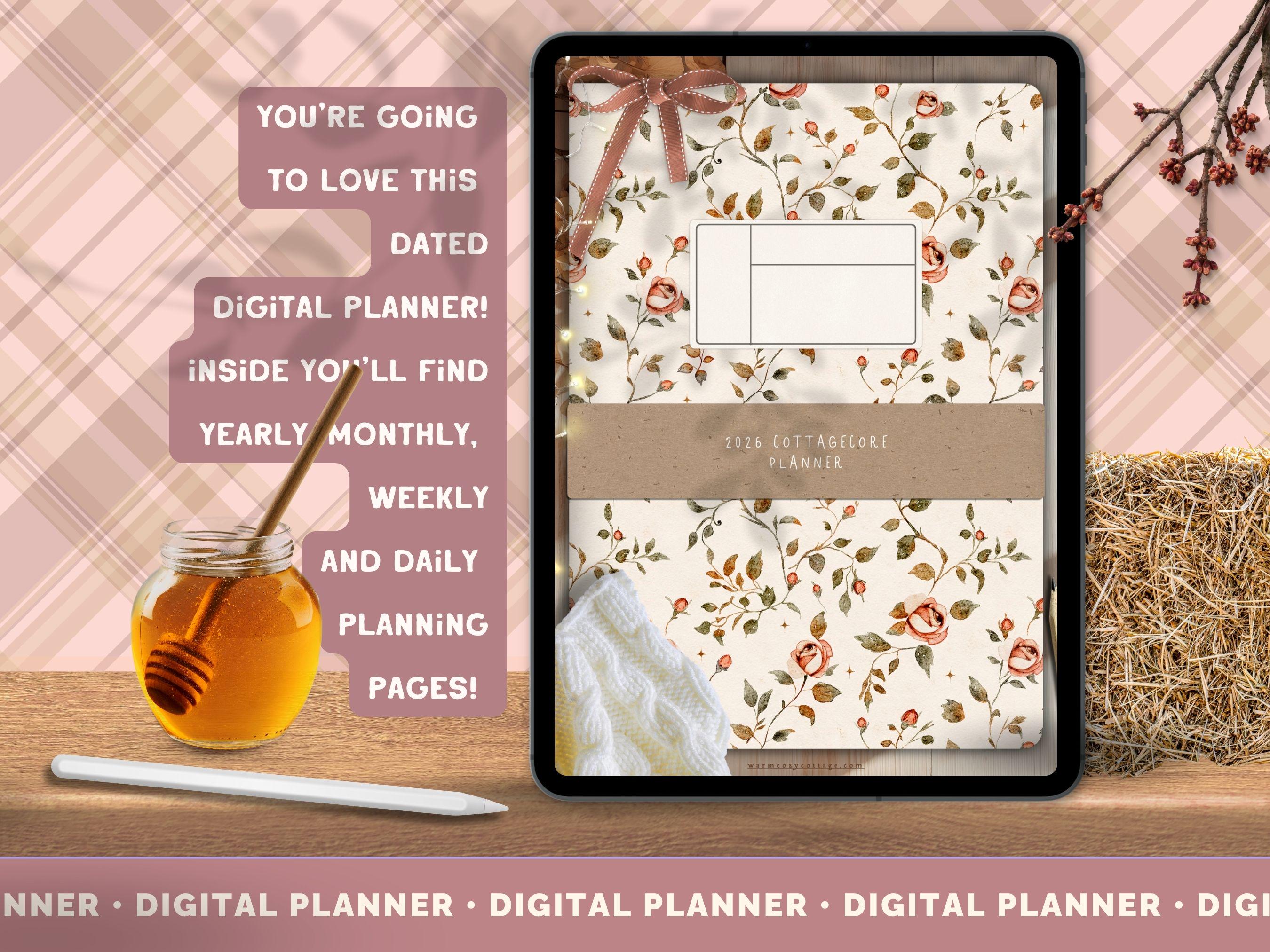 2026 Cottagecore Digital Planner, Goodnotes iPad Planner (PDF) - Etsy