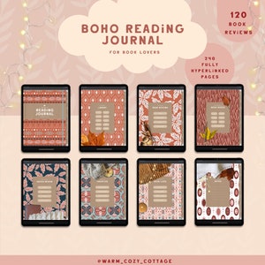 Boho Digital Reading Journal | Reading Planner | Reading Digital ...