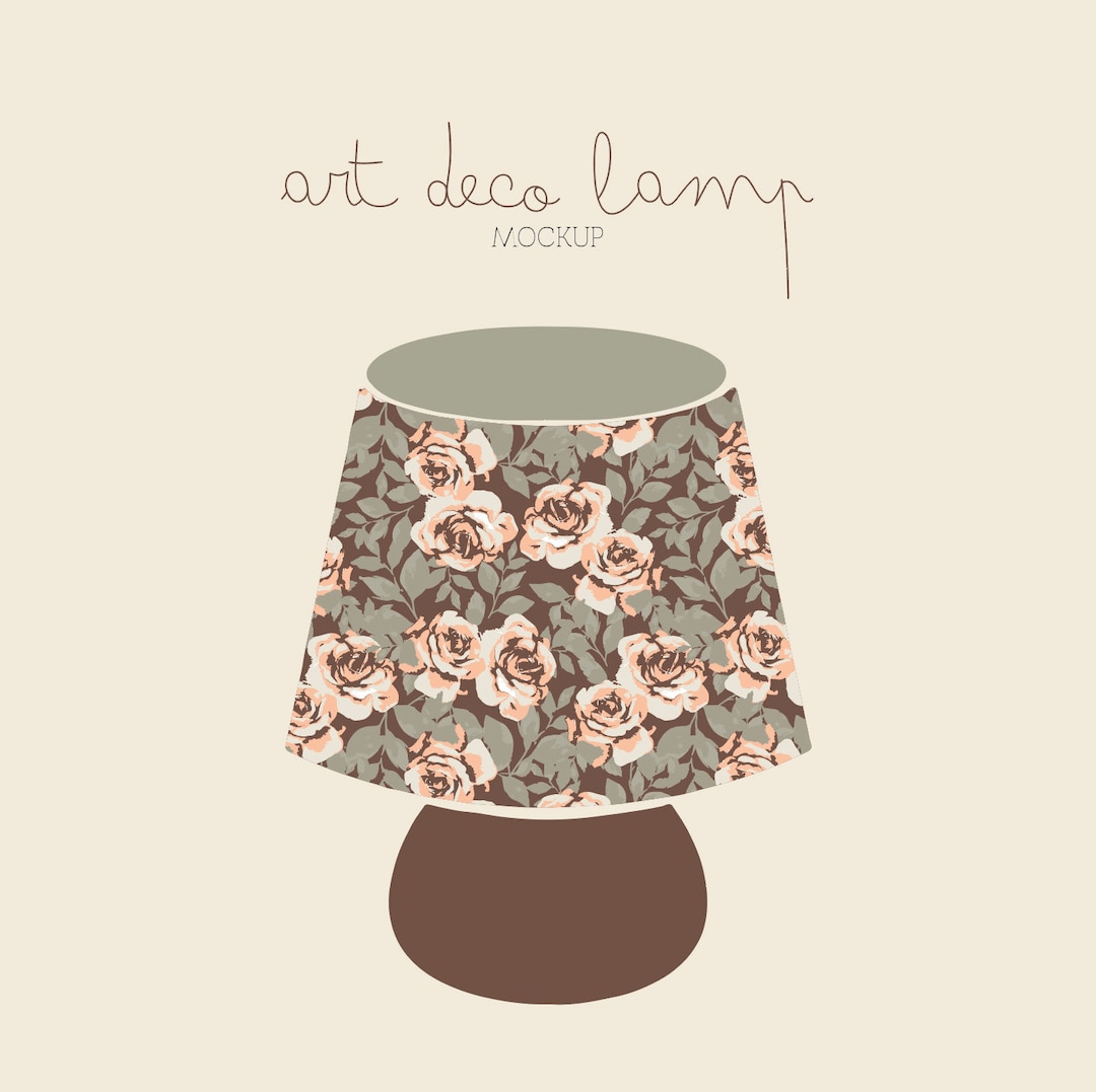Art Deco Lamp Mock-up / Hand Drawn Mock up / Pattern Digital Mock up ...