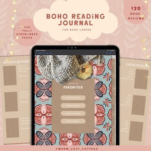 Boho Digital Reading Journal | Reading Planner | Reading Digital ...