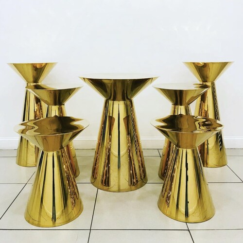 Gold Cocktail Table Bar Table Stand Pedestal Table Events - Etsy