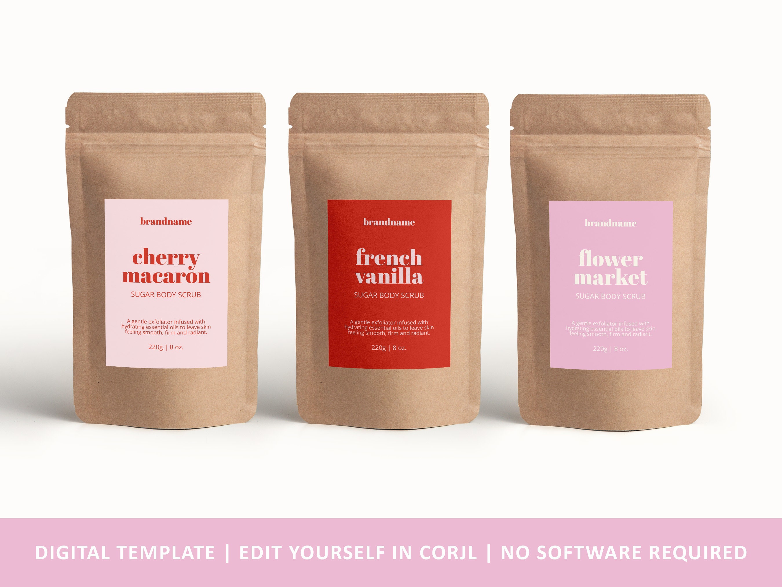 FLORRIE Pouch Label Template Editable Pouch Label Printable - Etsy ...