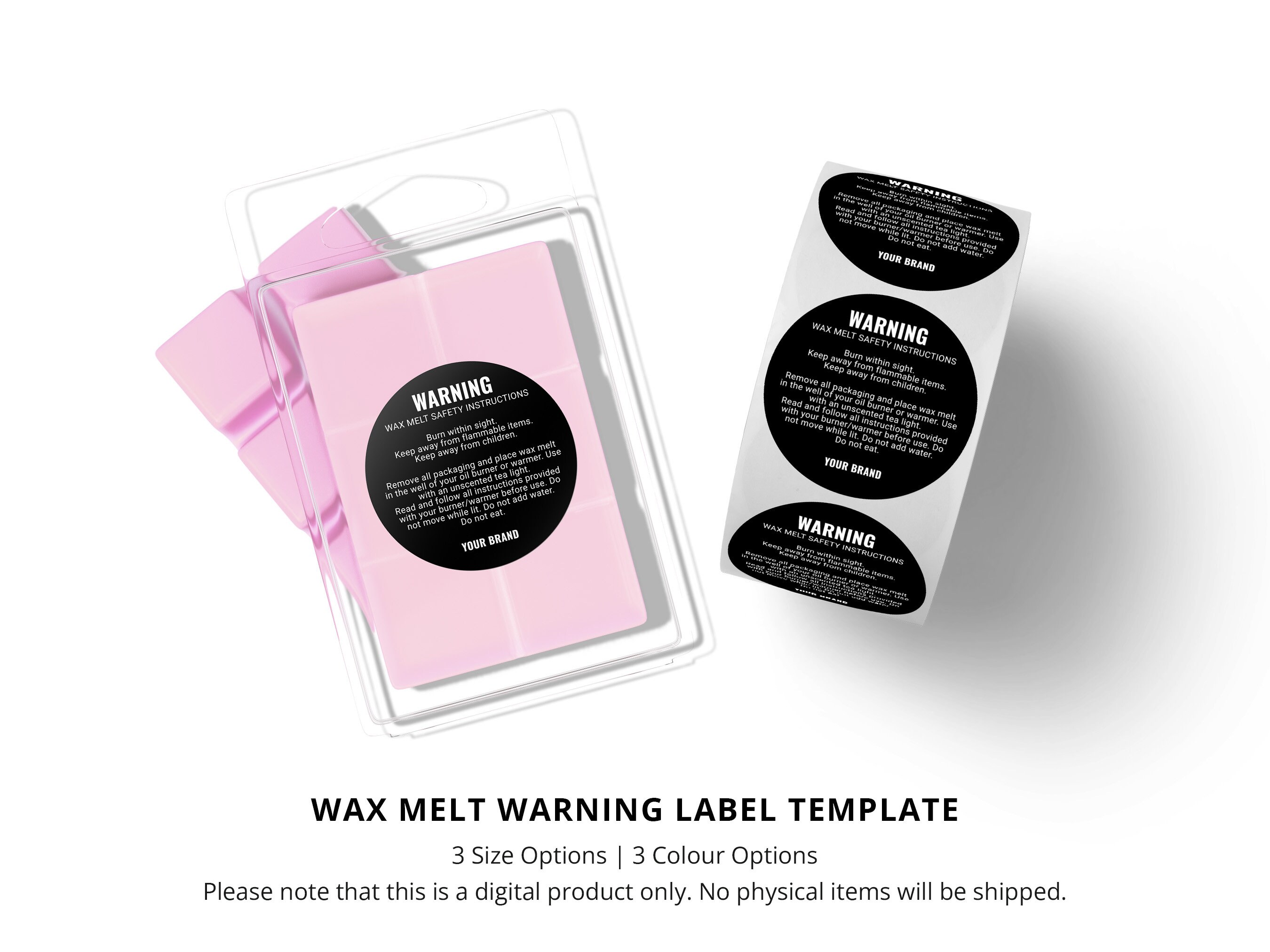 BAILEY Wax Melt Warning Label Template - Editable Wax Melt Warning ...
