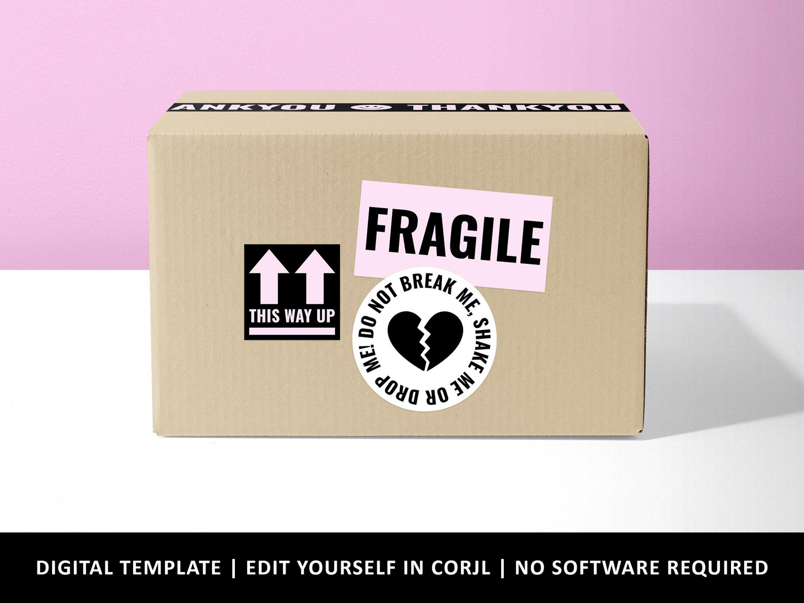 BAILEY Fragile Package Sticker Template - Editable Fragile Sticker ...