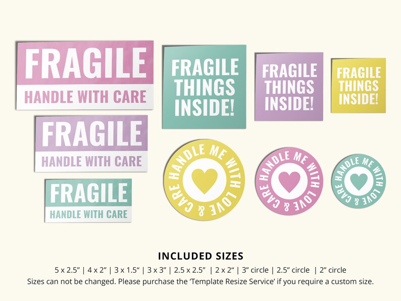 CLEO Fragile Package Sticker Template - Editable Fragile Sticker ...