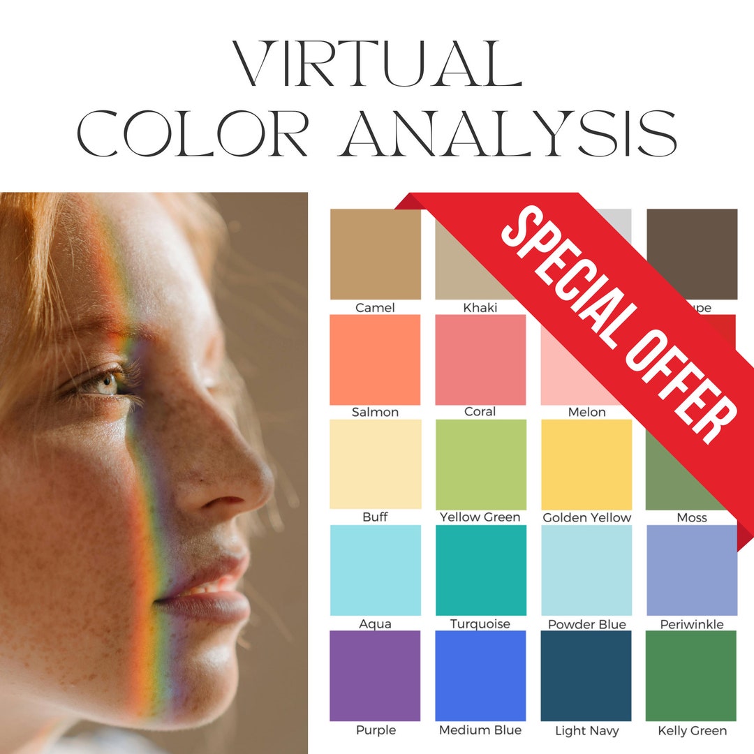 Virtual Color Analysis, Palette Colors, Seasonal Color Swatch, Color Theory, Instant Color ...