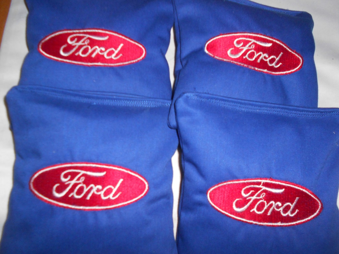 Set of 4 Embroidered Ford Corn Hole Bags - Etsy
