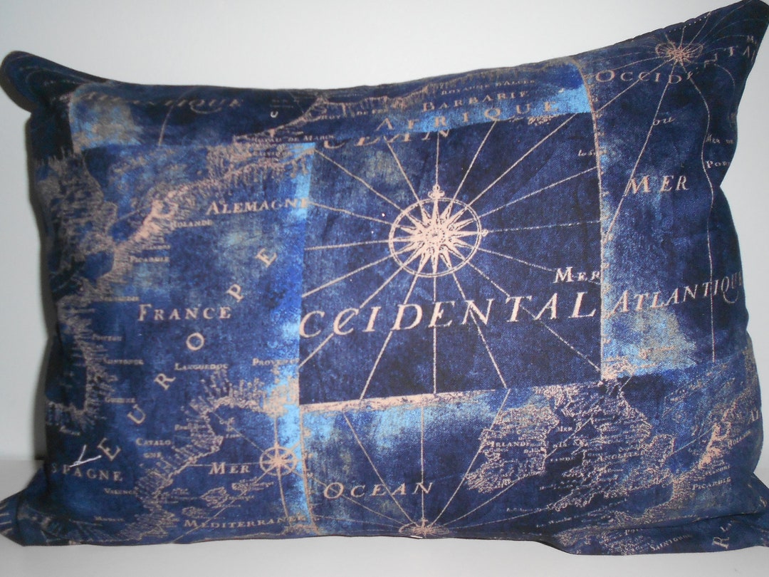 Map Travel Pillowcase With Pillow - Etsy