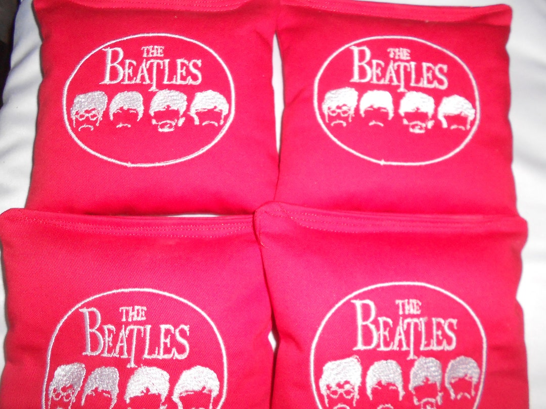 Set of 4 Embroidered Beatles Corn Hole Bags - Etsy