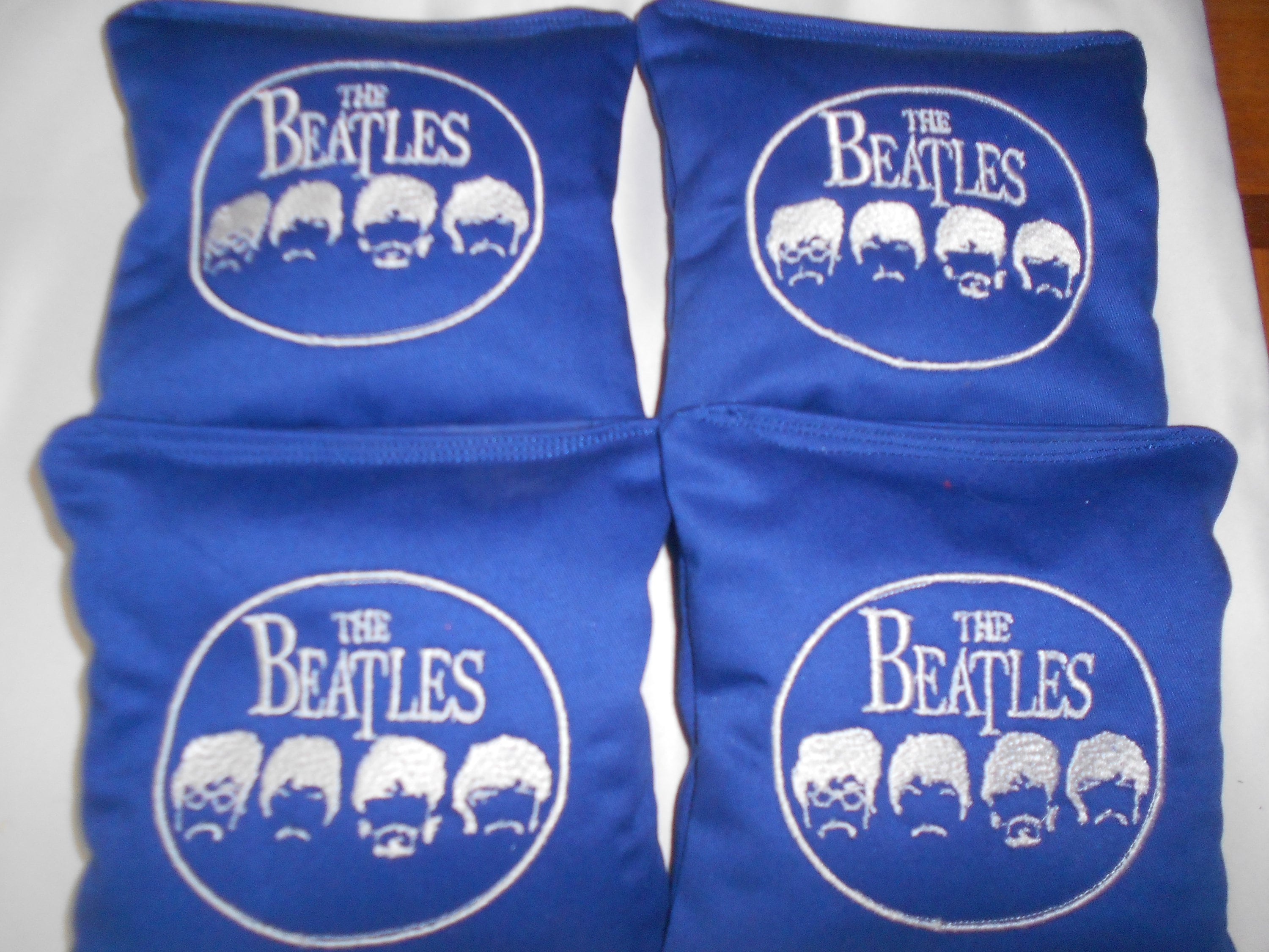 Set of 4 Beatles Embroidered Corn Hole Bags - Etsy