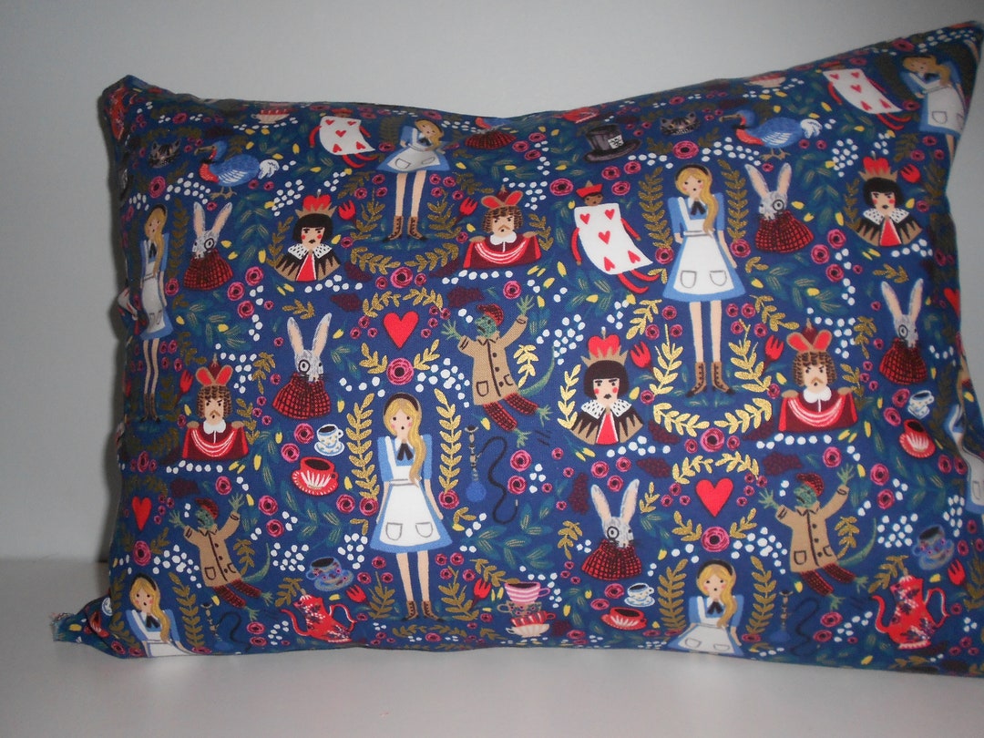 Alice in Wonderland Travel Pillowcase With or Without Pillow - Etsy