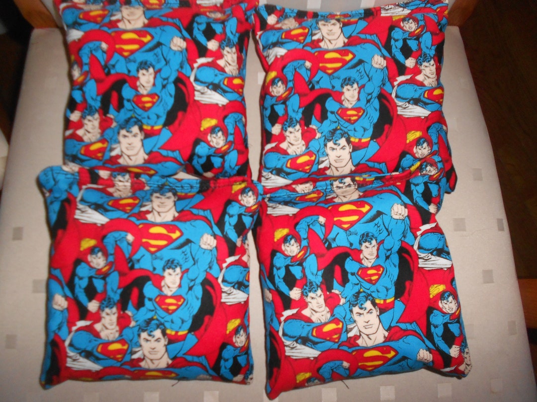 Set of 4 Superman Corn Hole Bags - Etsy