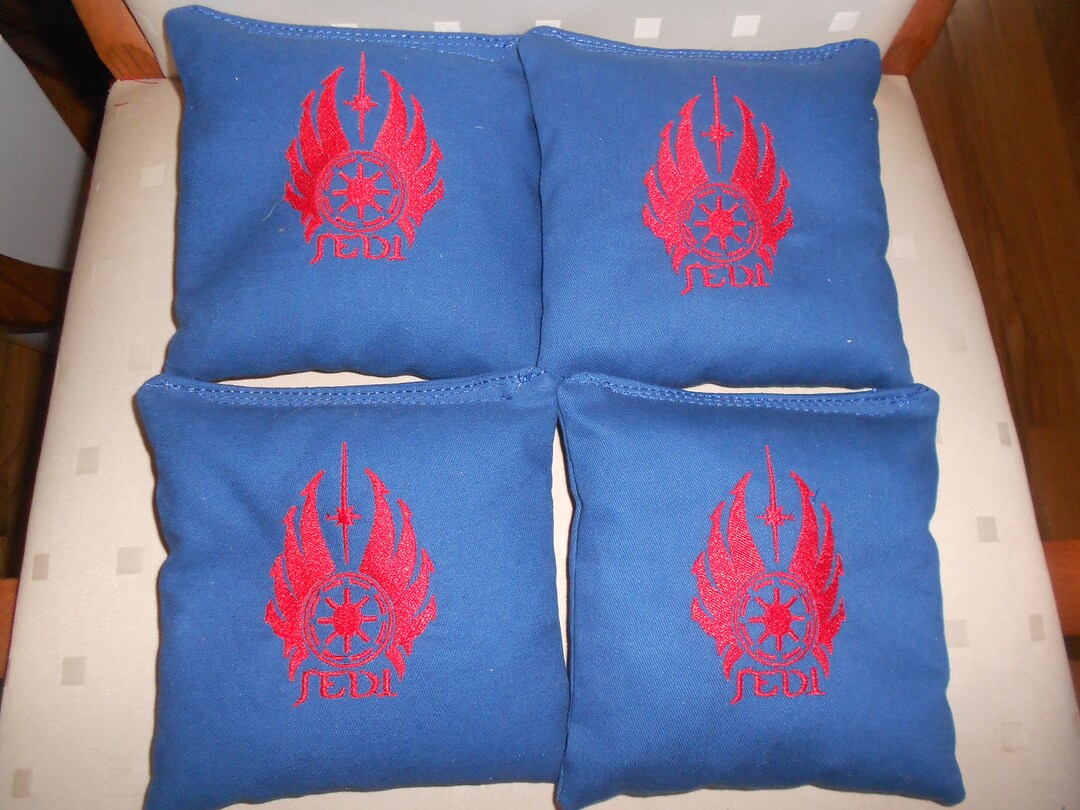 Set of 4 Star Wars Jedi Embroidered Corn Hole Bags - Etsy