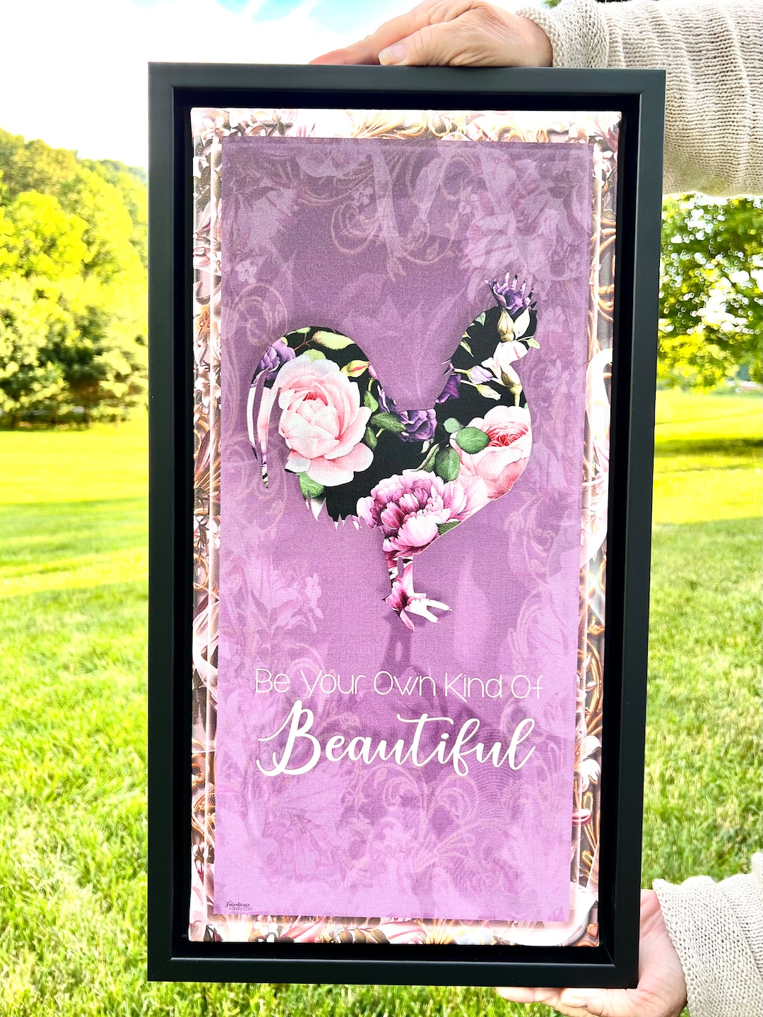 Vintage Wallpaper Rooster-be Your Own Kind of Beautiful - Etsy