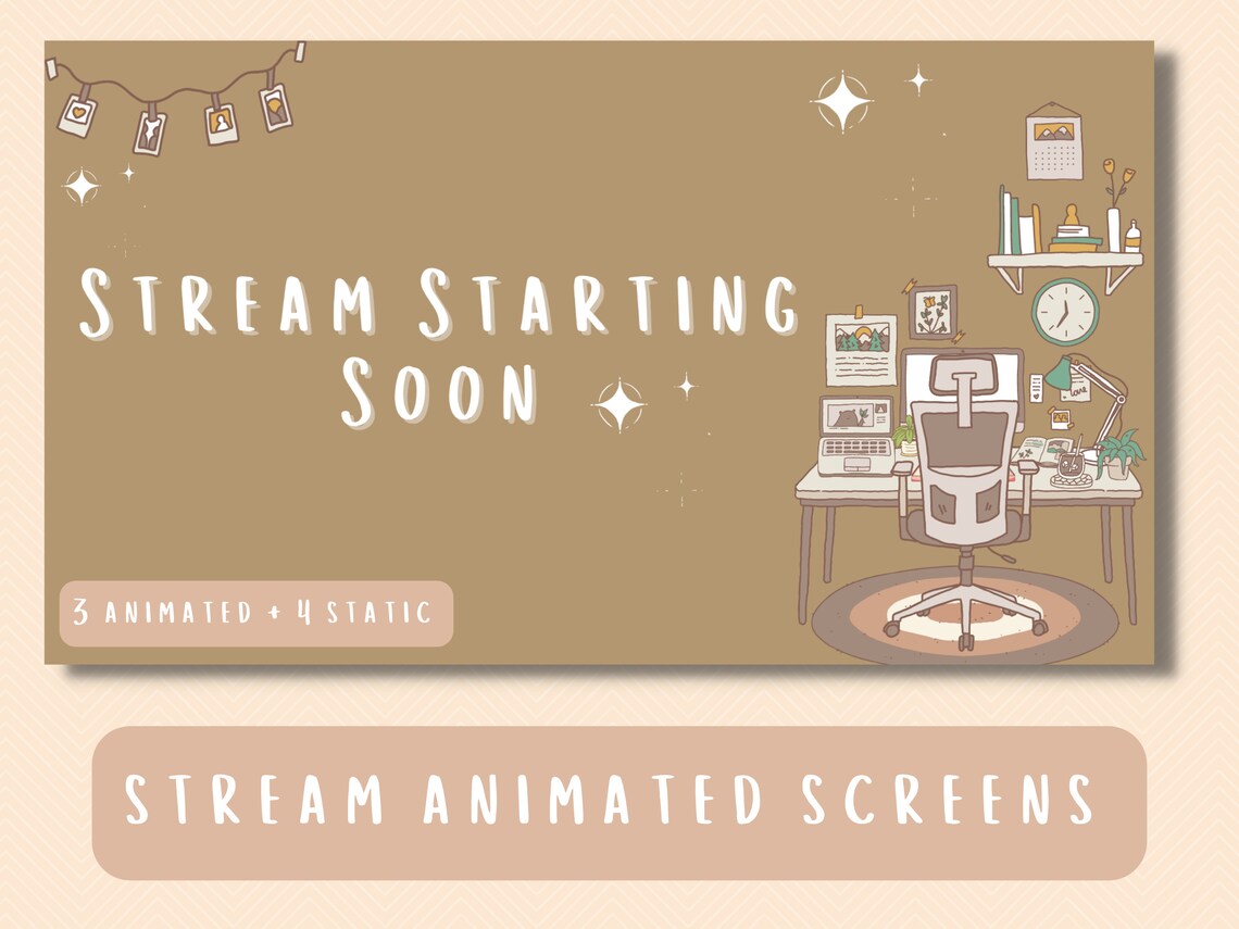 Cozy Animated & Static Twitch Stream Screens Aesthetic, Lofi, Comfy ...