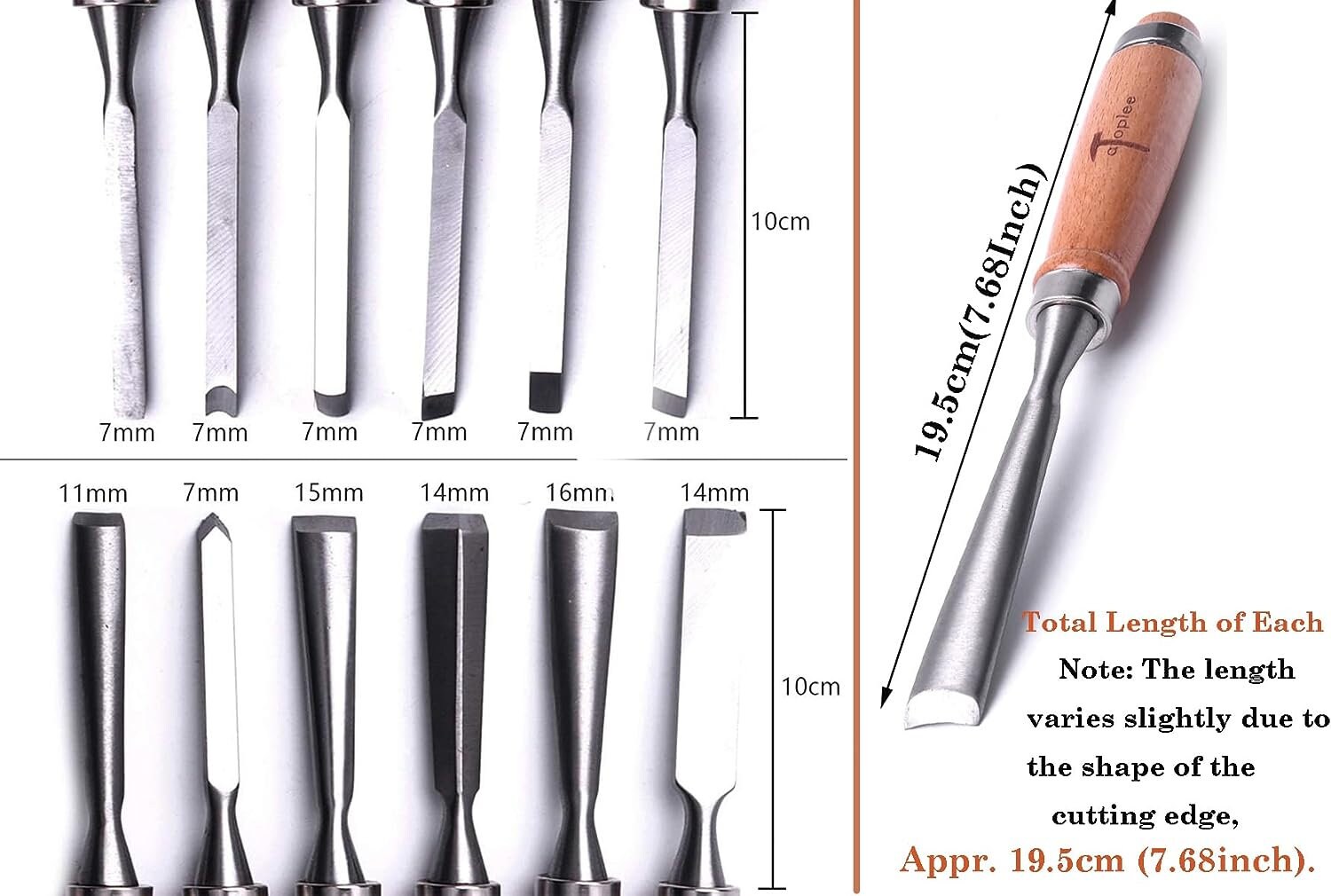 12pcs Wood Carving Chisel Set for Woodworking, Professional Wood Gouge ...