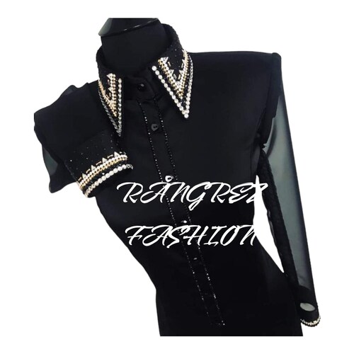 Western Women Grey and Gold Black Base Show Jacket Show Wear - Etsy