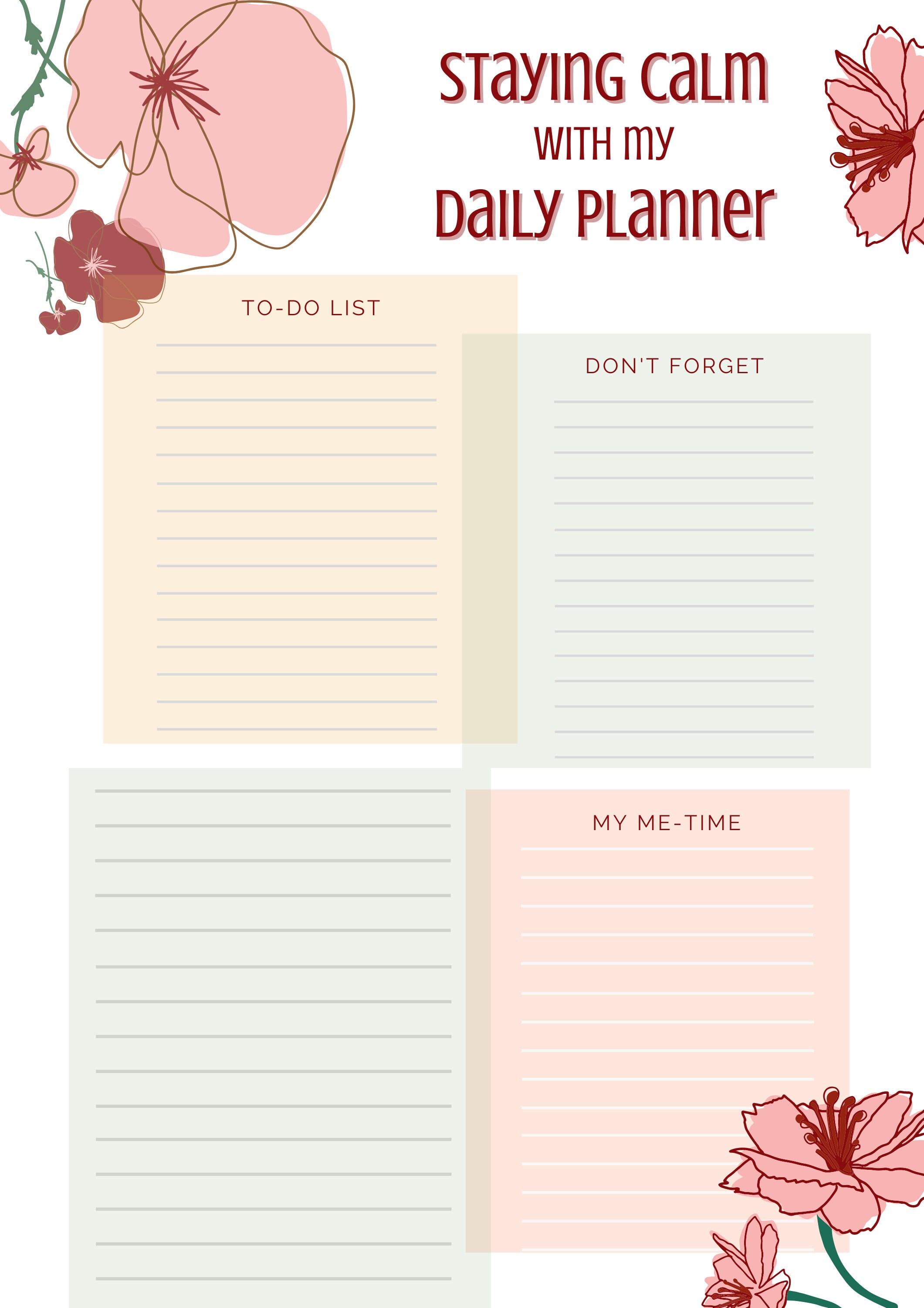 Daily Planner, Planner, to Do List, Motivational Print, Print, Poster ...
