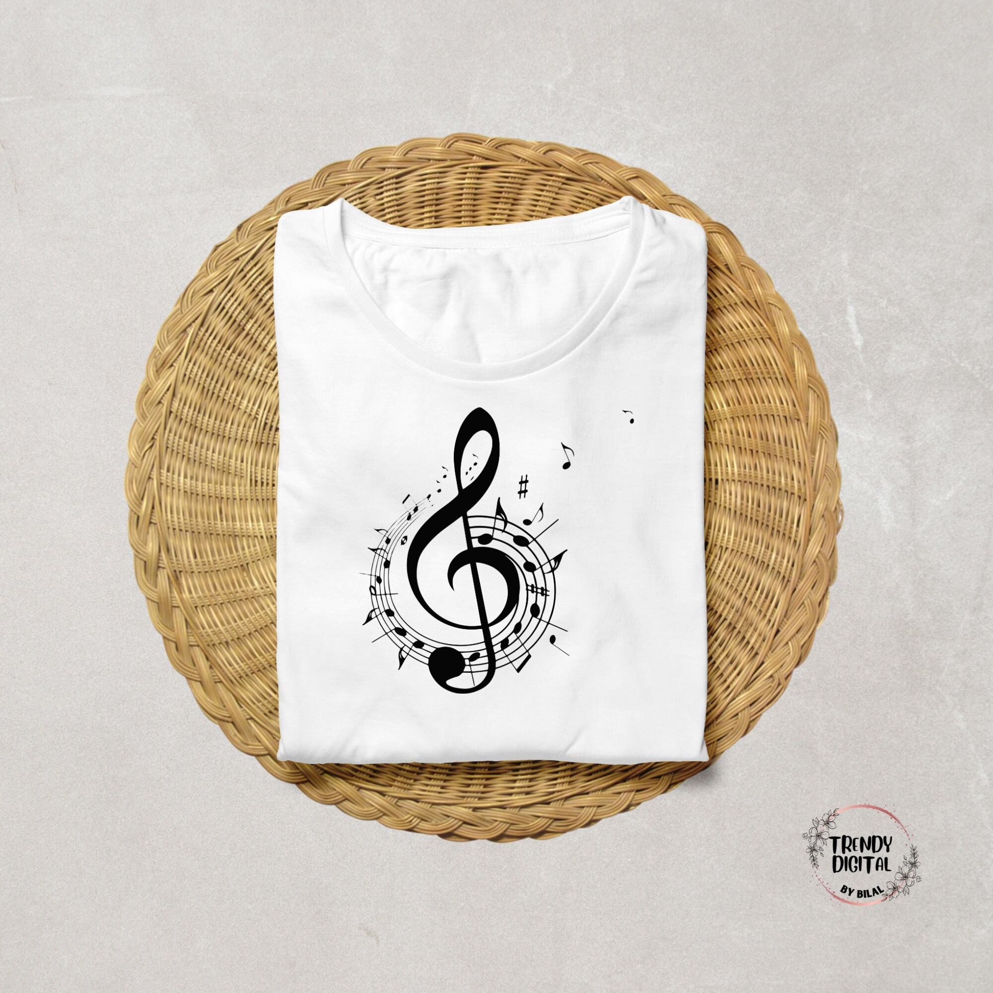 Notas musicales svg png eps dxf Silhouette music vector svg - Etsy México