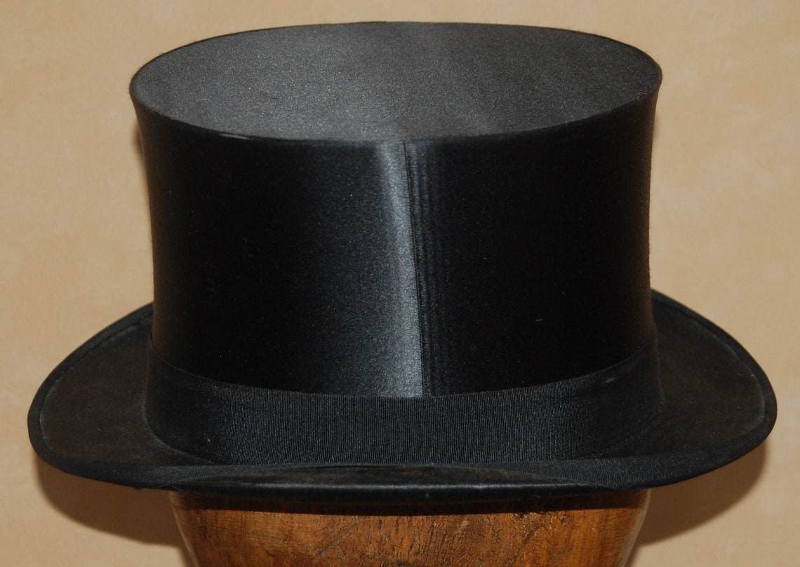 Stunning Vintage Antique Opera Top Hat, Chapeau Claque, Klappzylinder ...