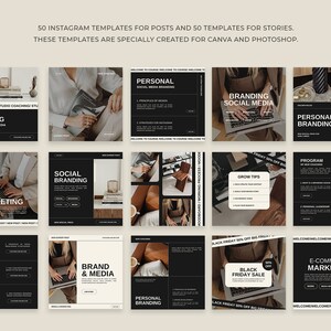 100 Coach Instagram Template Canva and Photoshop for Content Creators ...