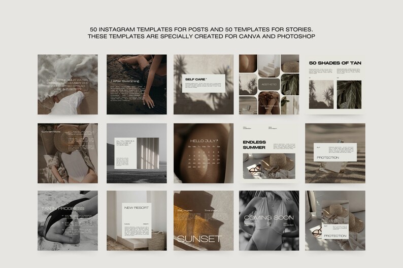 300 Aesthetic Social Media Templates III, Aesthetic Instagram Templates ...