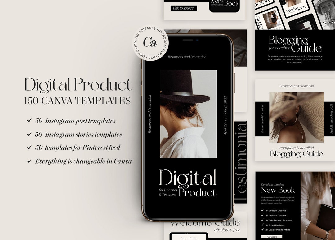 Digital Product Mockups for Social Media. Online Course Mockup Bundle ...