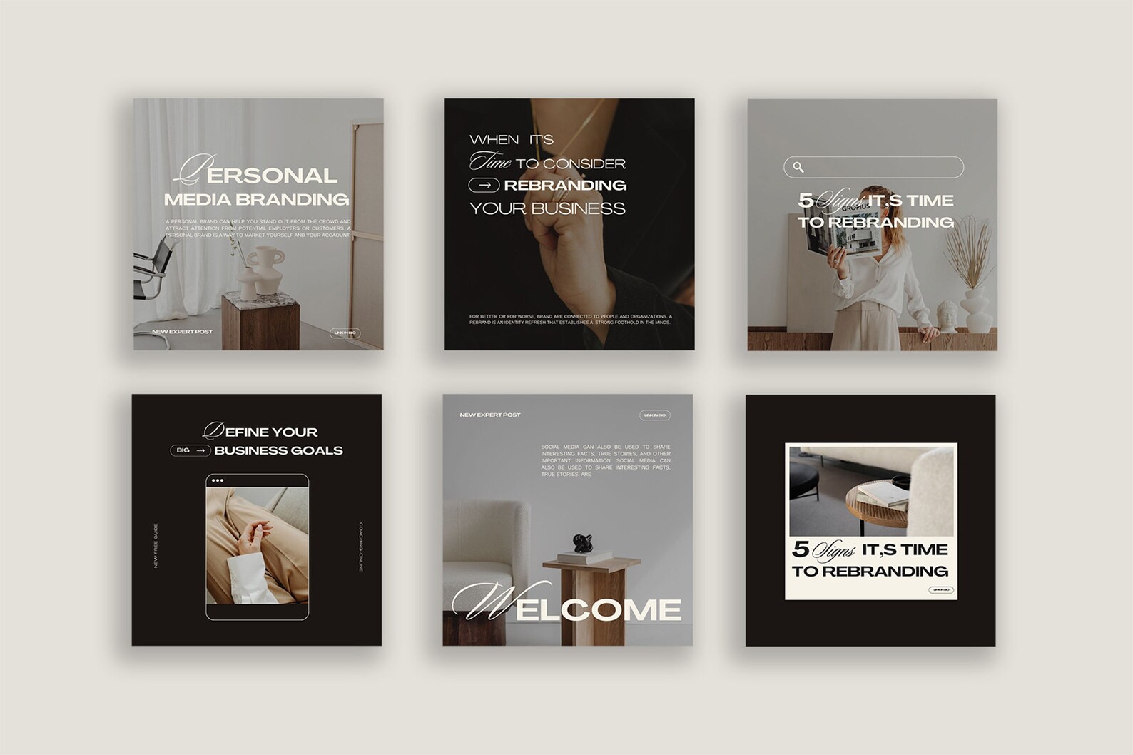 Coach Instagram Template for Canva and Photoshop, Instagram Post and ...