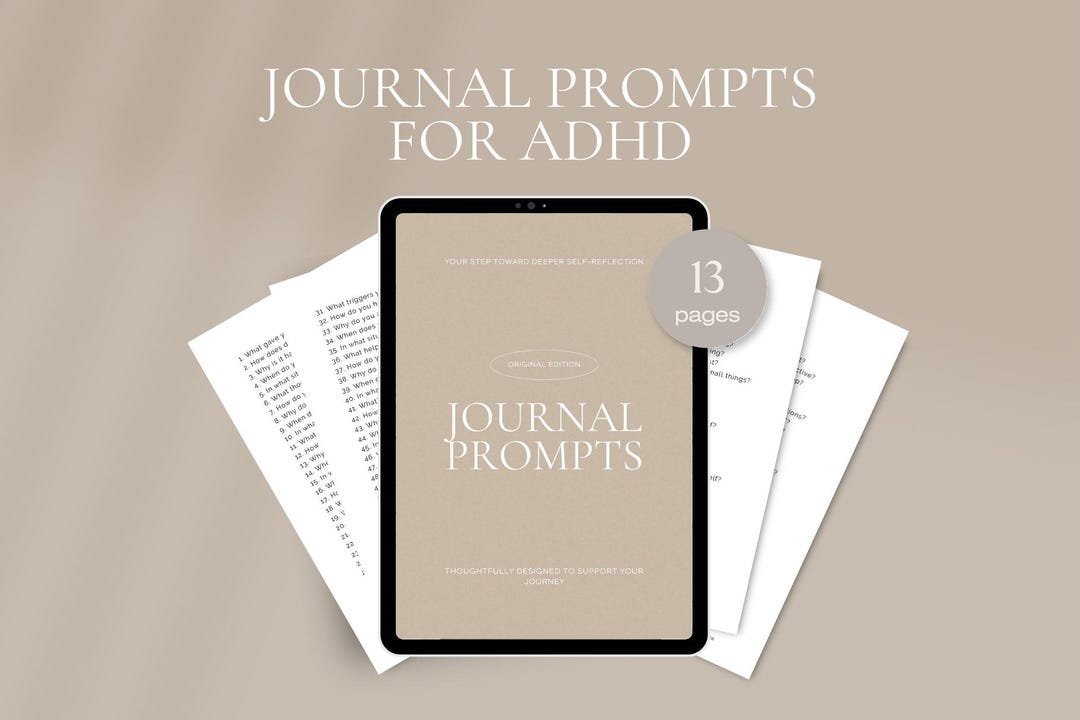 365 Daily ADHD Journal Prompts, Attention Deficit Disorder, Journaling ...