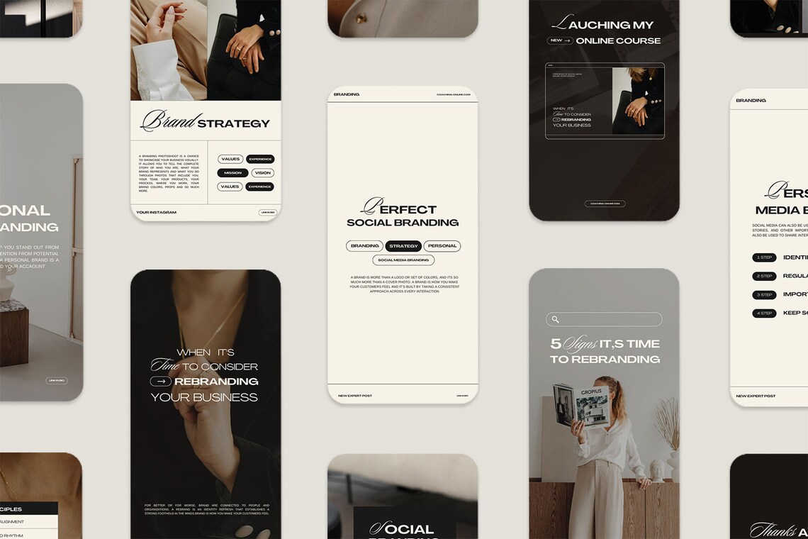 Coach Instagram Template for Canva and Photoshop, Instagram Post and ...