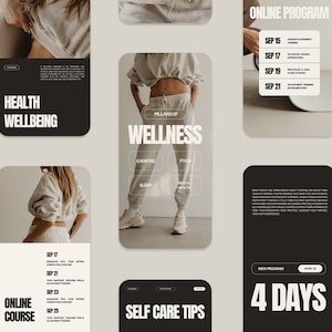 Wellness Coach Templates, Wellness Social Media Templates, Health and ...