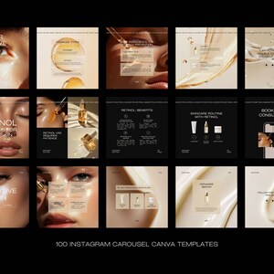 100 Instagram Carousel Templates for Skincare, Beauty Instagram Posts ...