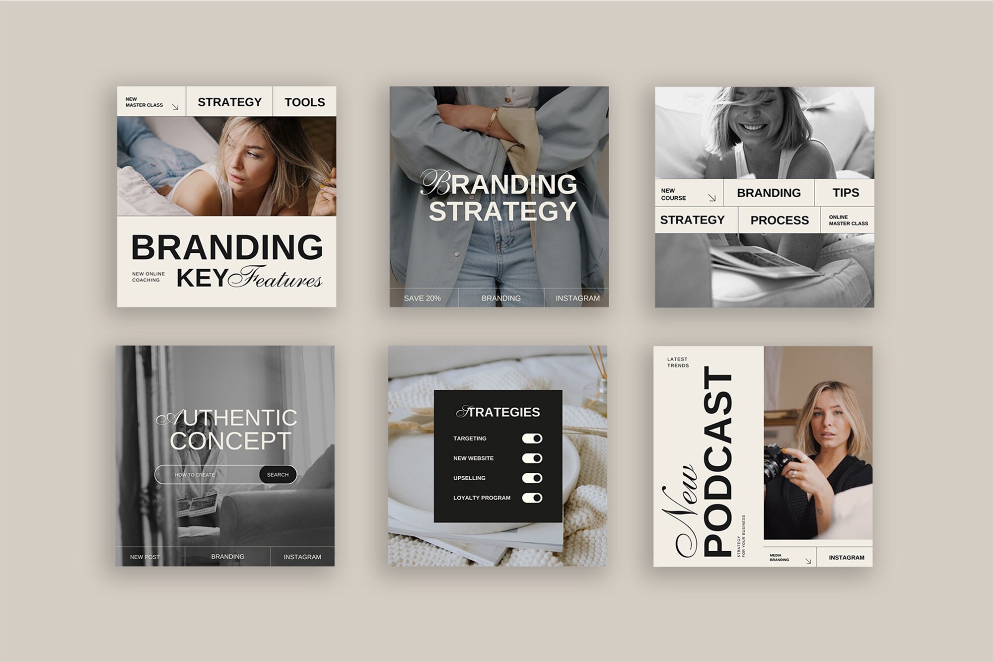 Instagram Coach Template Post and Stories, Black Modern Instagram ...