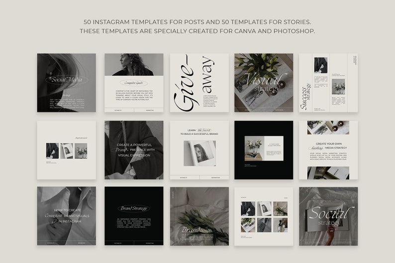 Aesthetic Instagram Templates Posts and Stories Esthetician - Etsy