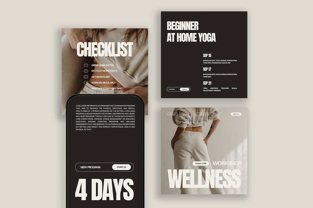 Wellness Coach Templates, Wellness Social Media Templates, Health and ...