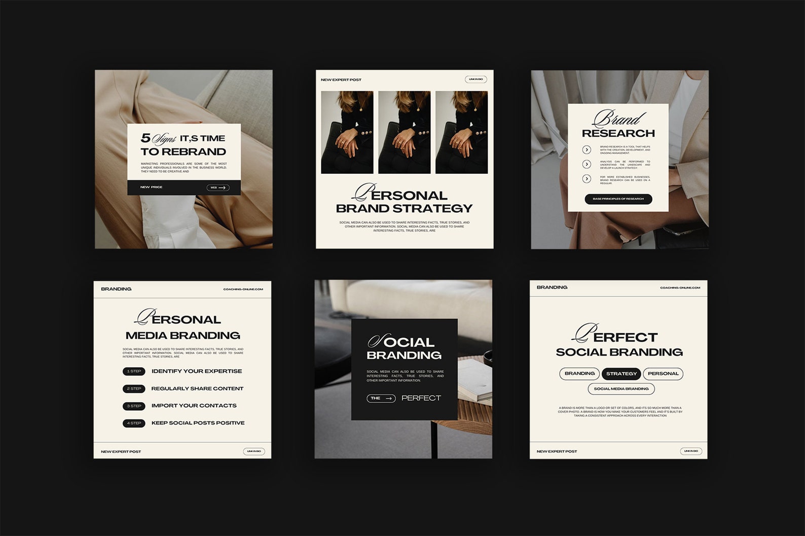 Coach Instagram Template for Canva and Photoshop, Instagram Post and ...