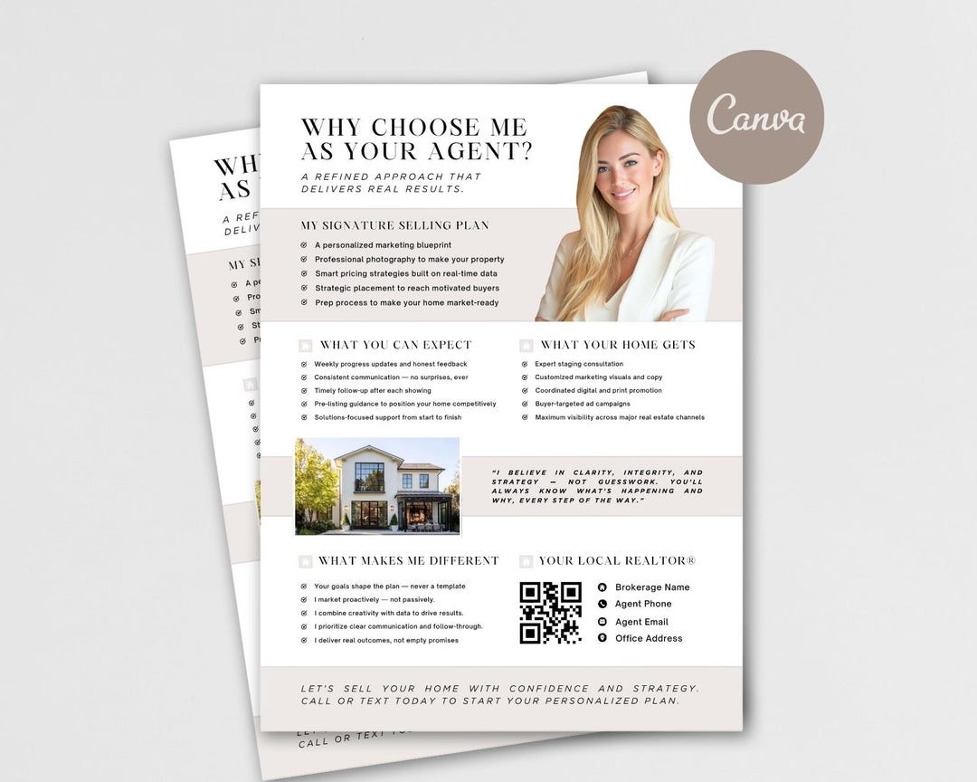Real Estate Introduction Flyer in Canva - Etsy