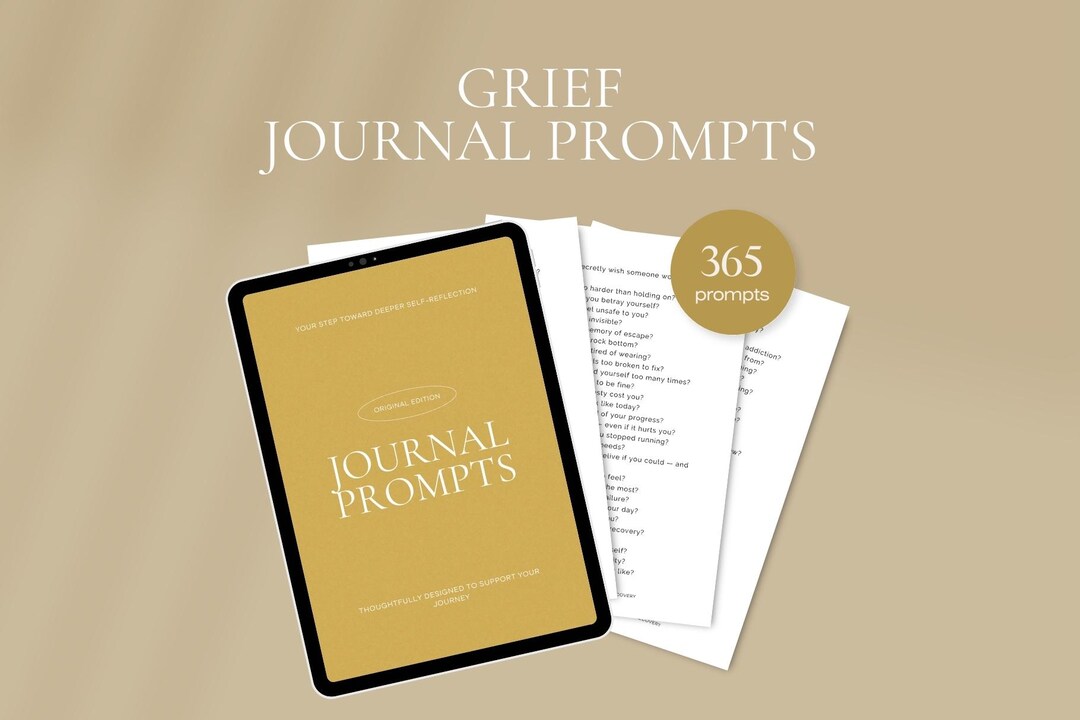 365 Daily Grief Journal Prompts in Canva and PDF (printable A4) - Etsy