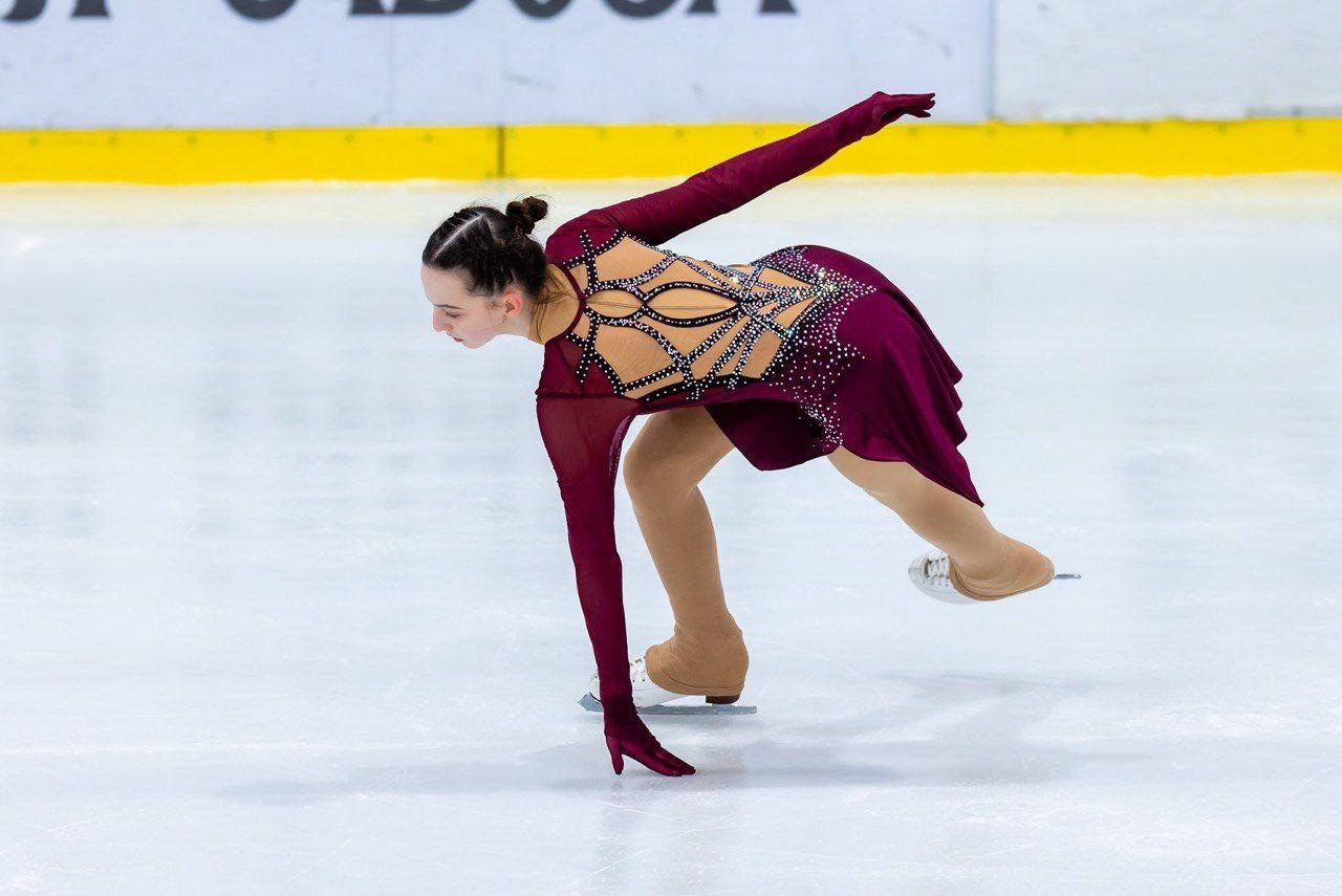 Figure Skating Dress, Sports Dress, Sports Dress, Burgundy Dress, Figure Skating - Etsy