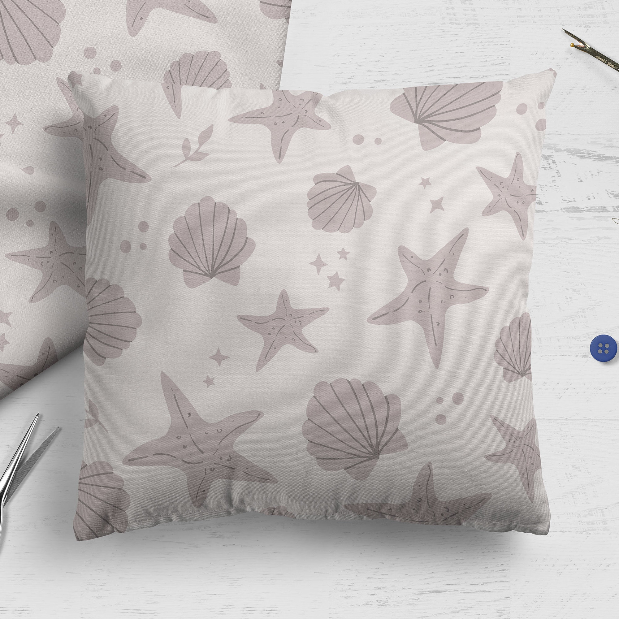 Boho Sea Shell Sea Life Pattern, Digital Seamless Pattern for Fabrics ...