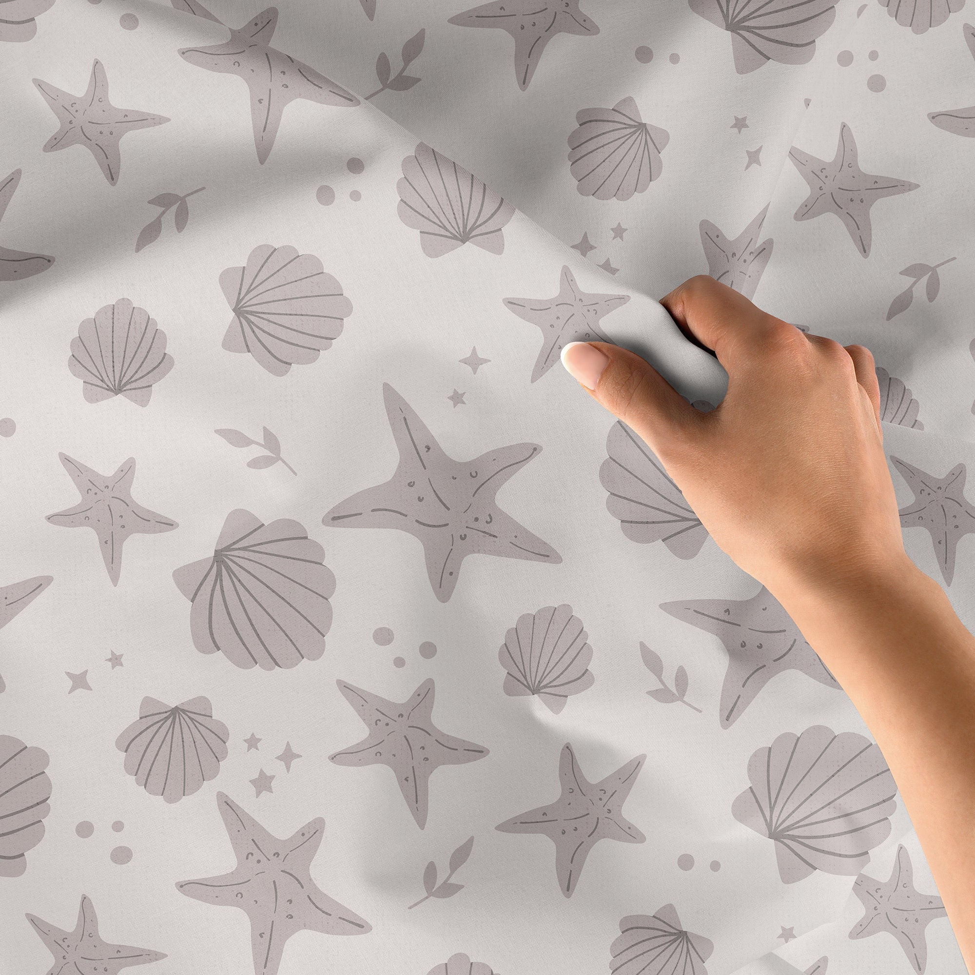 Boho Sea Shell Sea Life Pattern, Digital Seamless Pattern for Fabrics ...